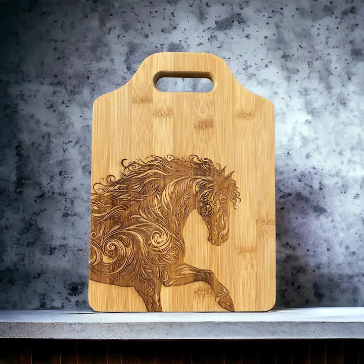 Horse Bamboo Cutting Board, Charcuterie Board, Cheese Board — The ...